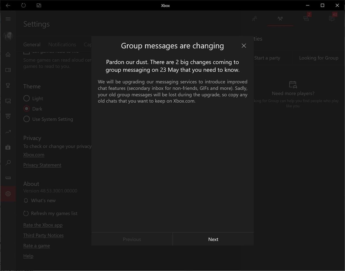 Xbox messages to get GIF support, Windows 10 Xbox app being phased out ...