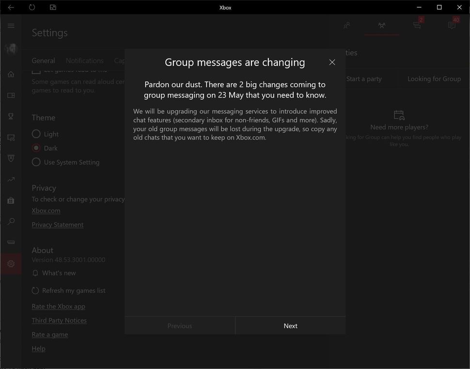 Xbox messages to get GIF support, Windows 10 Xbox app being phased out ...