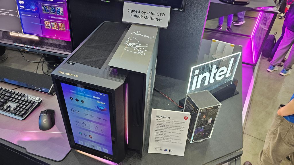 AI-focused MSI desktop has a 1080p touch screen built into the front of ...