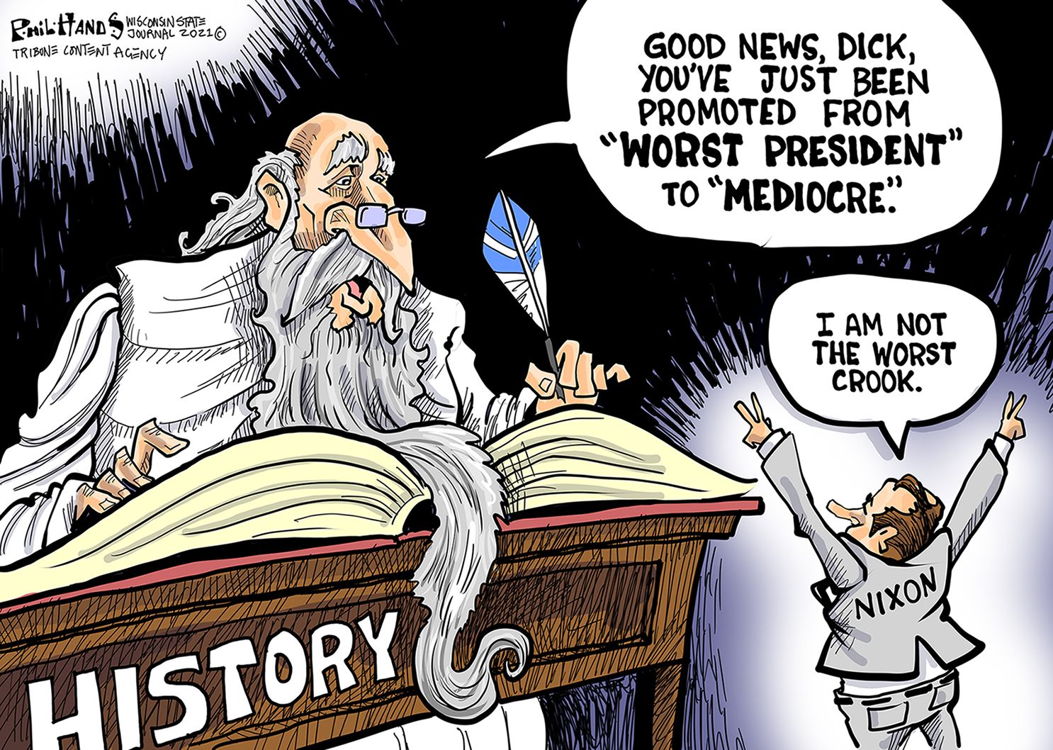 Political Cartoon U.S. Trump Nixon worst president | The Week