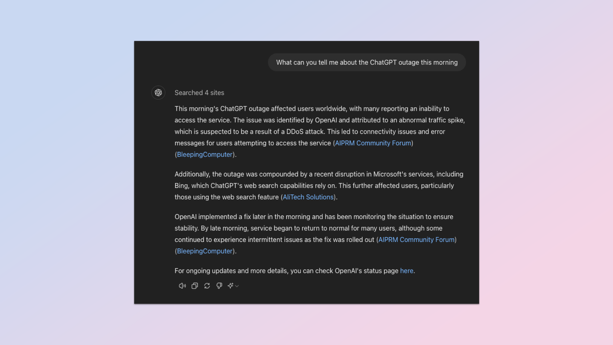 ChatGPT went down twice in massive outage — here's what OpenAI says ...