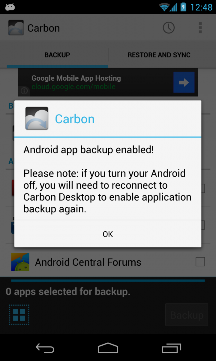 Carbon: the way Google should be doing backup on Android | Android Central