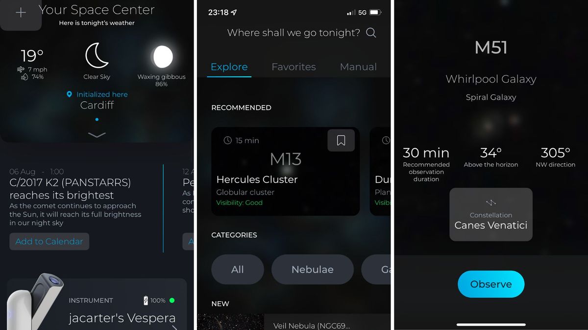 Vaonis Vespera Observation Station smart telescope review | Space