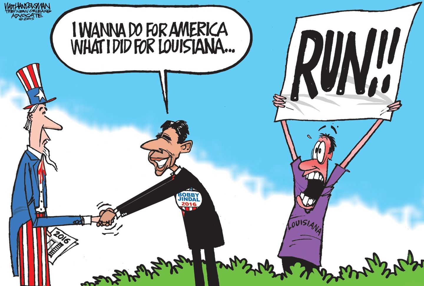 Political cartoon U.S. Bobby Jindal campaign | The Week