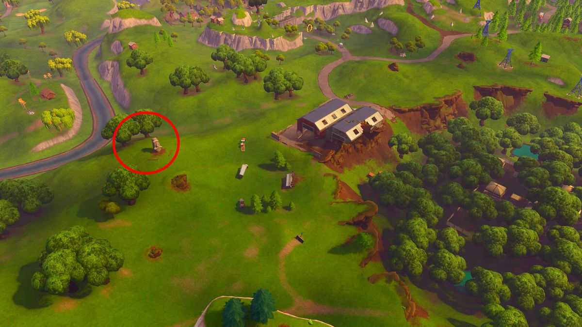 Follow the treasure map found in Dusty Divot - Fortnite Season 5 Week 7 ...