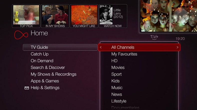 Virgin reveals new-look TiVo interface | What Hi-Fi?