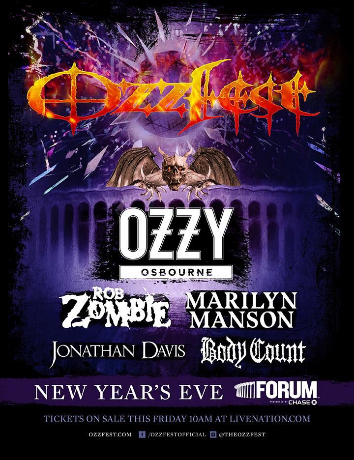 Ozzy, Marilyn Manson, Rob Zombie & more confirmed for end of year ...