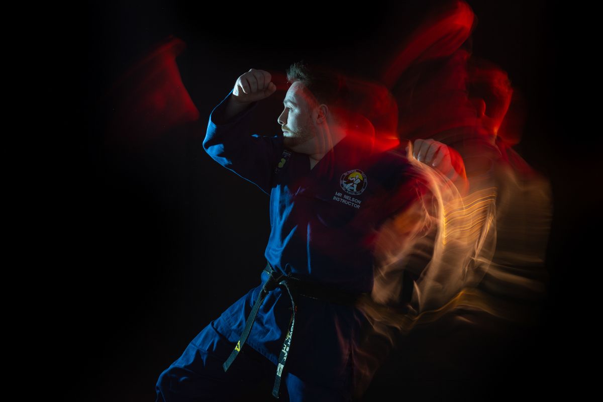 Sports portraits with a twist! Use slow-sync flash for streaky special ...