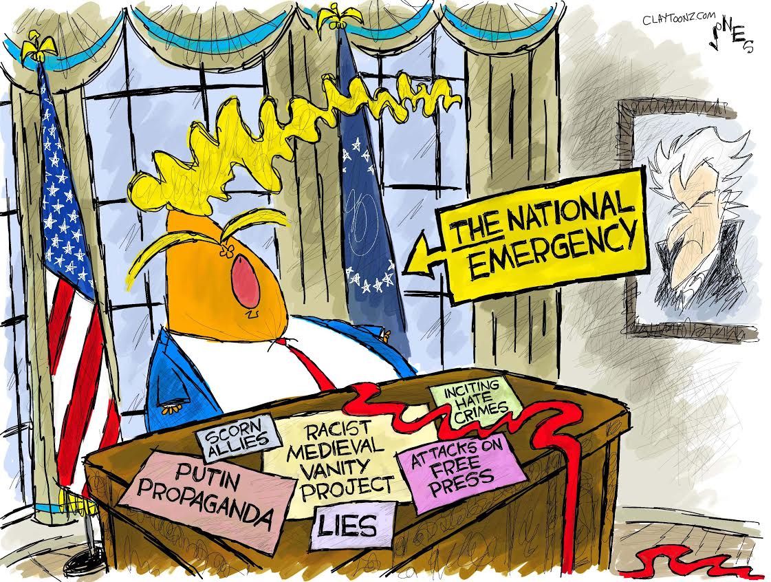 Political cartoon U.S. Trump national emergency | The Week
