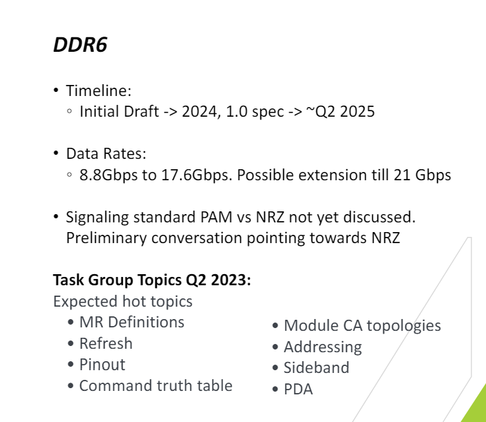 Leak suggests that DDR6 development has already started, aiming for 21 ...