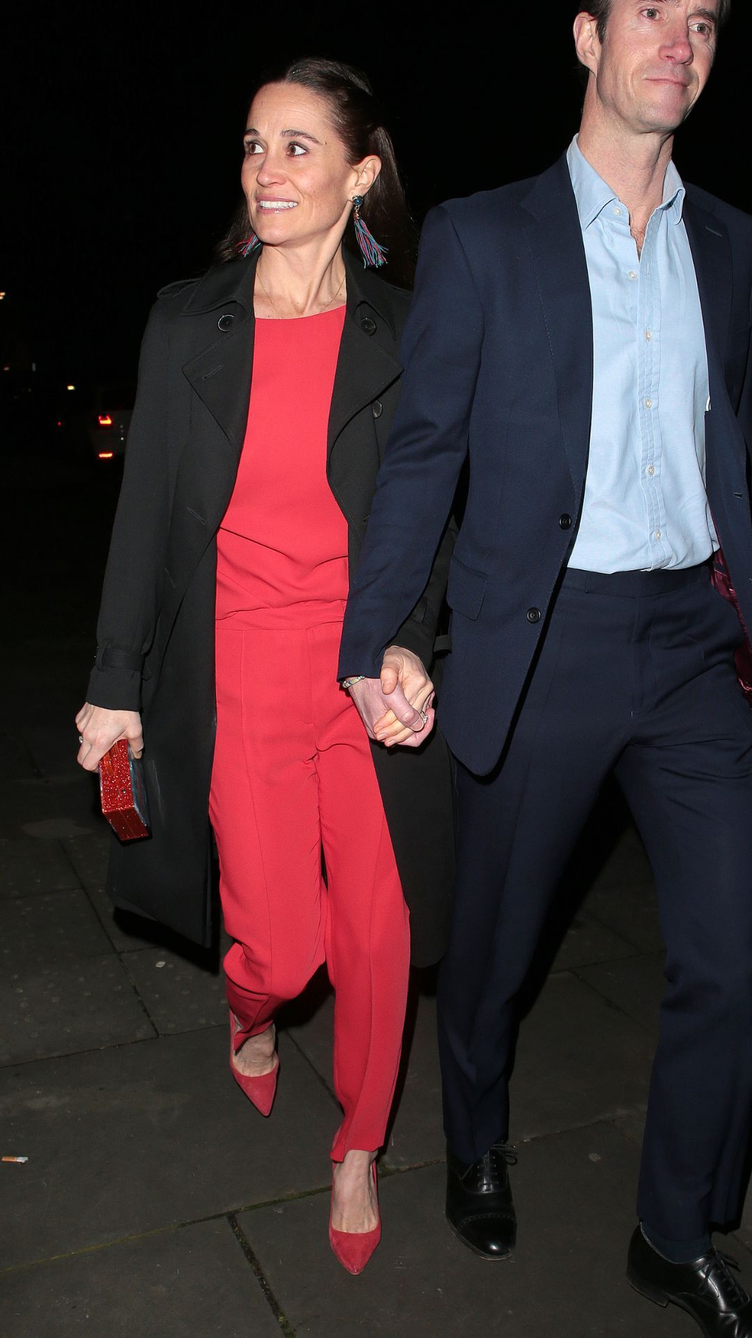 We're loving Pippa Middleton's chic red jumpsuit, matching heels and ...