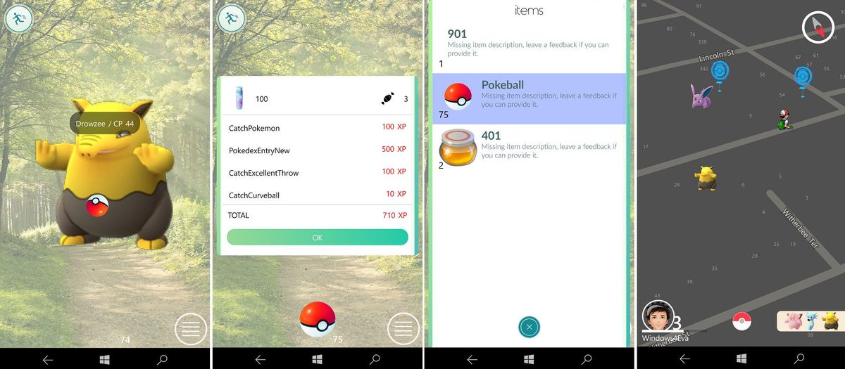 Hands-on with 'PoGo' the first Pokemon Go client for Windows 10 Mobile ...