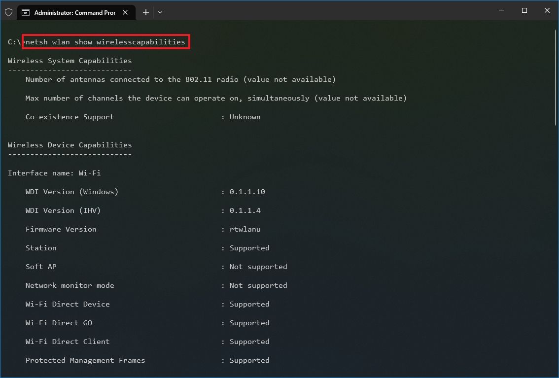 How to manage wireless networks with Command Prompt on Windows 10 ...