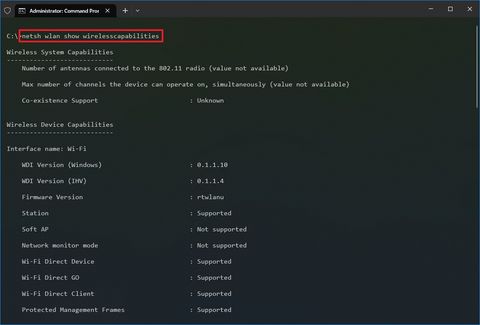 How to manage wireless networks with Command Prompt on Windows 10 ...