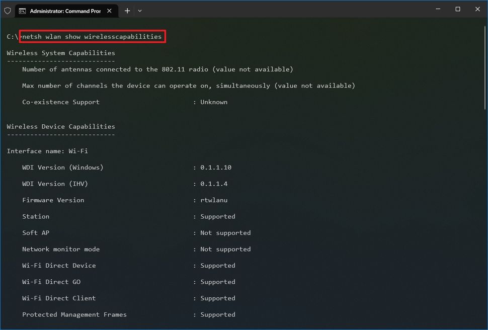 How to manage wireless networks with Command Prompt on Windows 10 ...