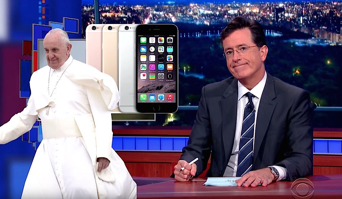 If you missed seeing Pope Francis, Stephen Colbert has the next best ...