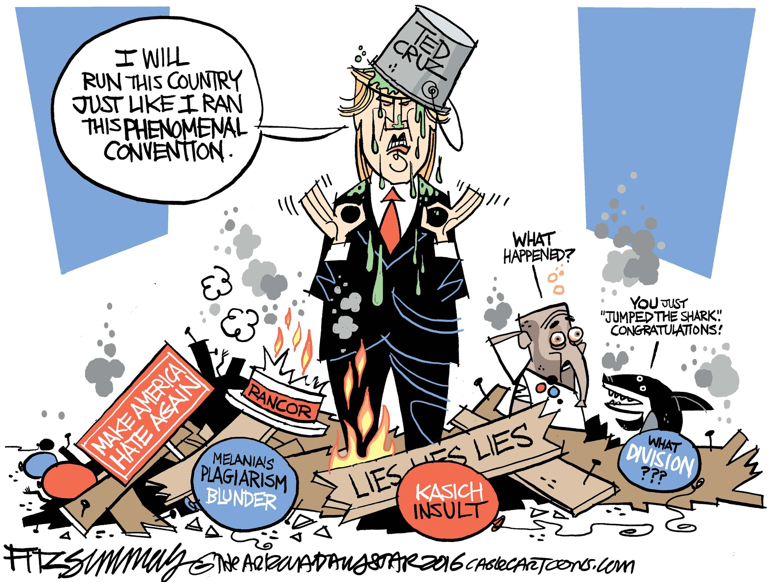 Political cartoon U.S. Trump running the country | The Week