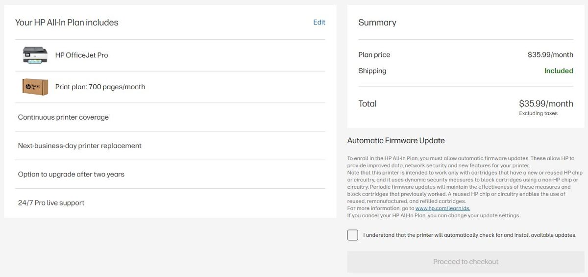 HP begins subscription plans for its printers and ink — up to $36 per ...