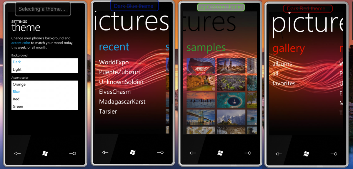 What "themes" will look like in WP7 | Windows Central