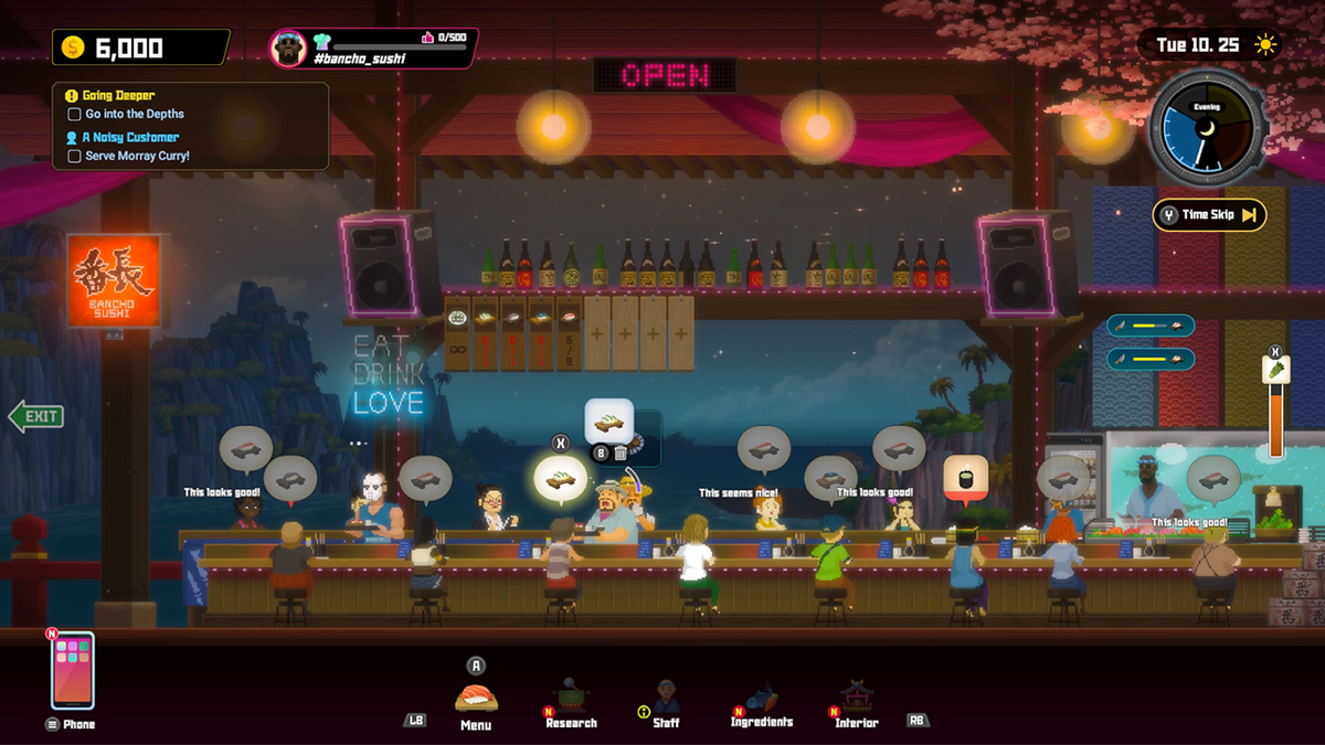 Go spearfishing and run a sushi restaurant in this weird little game ...