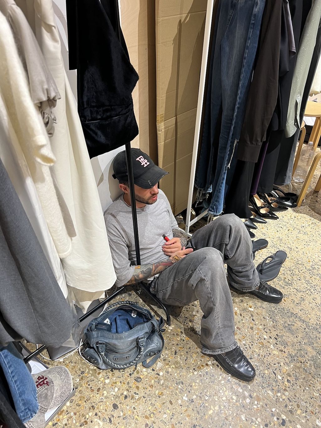 Behind the scenes at Aaron Esh’s runway debut, a capsule wardrobe for ...