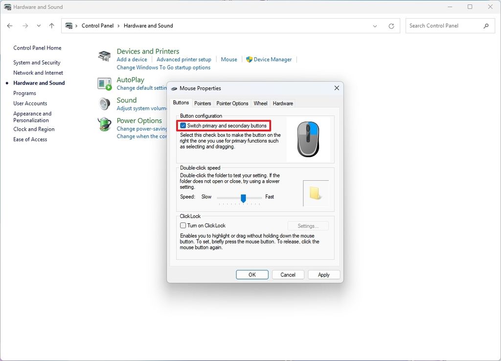 How to set mouse for left-handed people on Windows 11 | Windows Central