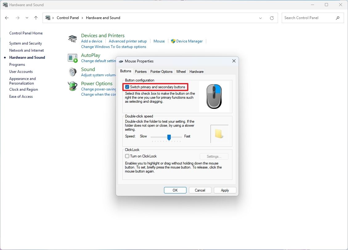 How to set mouse for left-handed people on Windows 11 | Windows Central