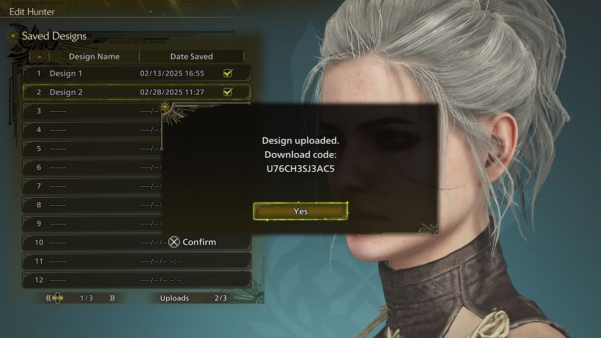 Monster Hunter Wilds character design codes explained | GamesRadar+