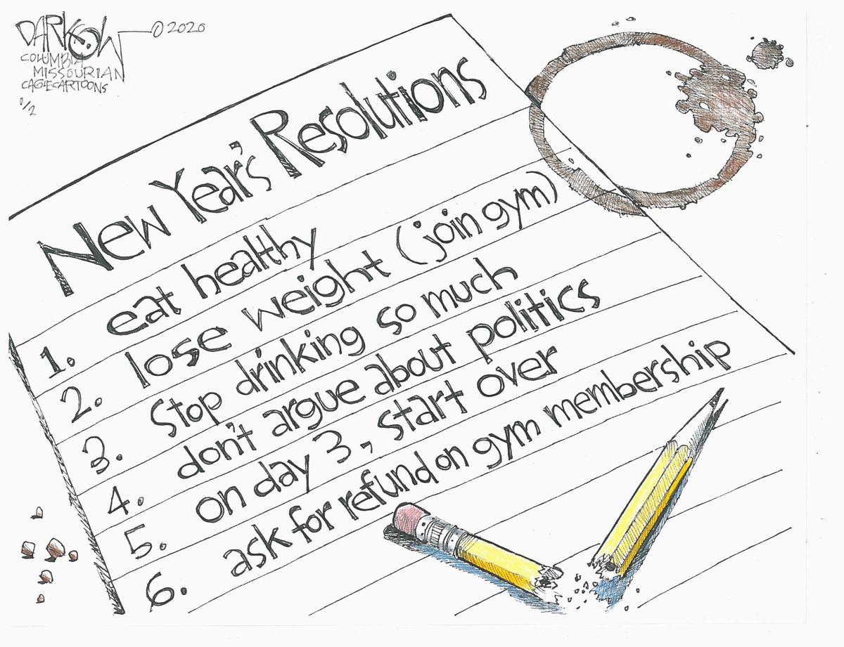 Editorial Cartoon U.S. New Years Resolutions | The Week