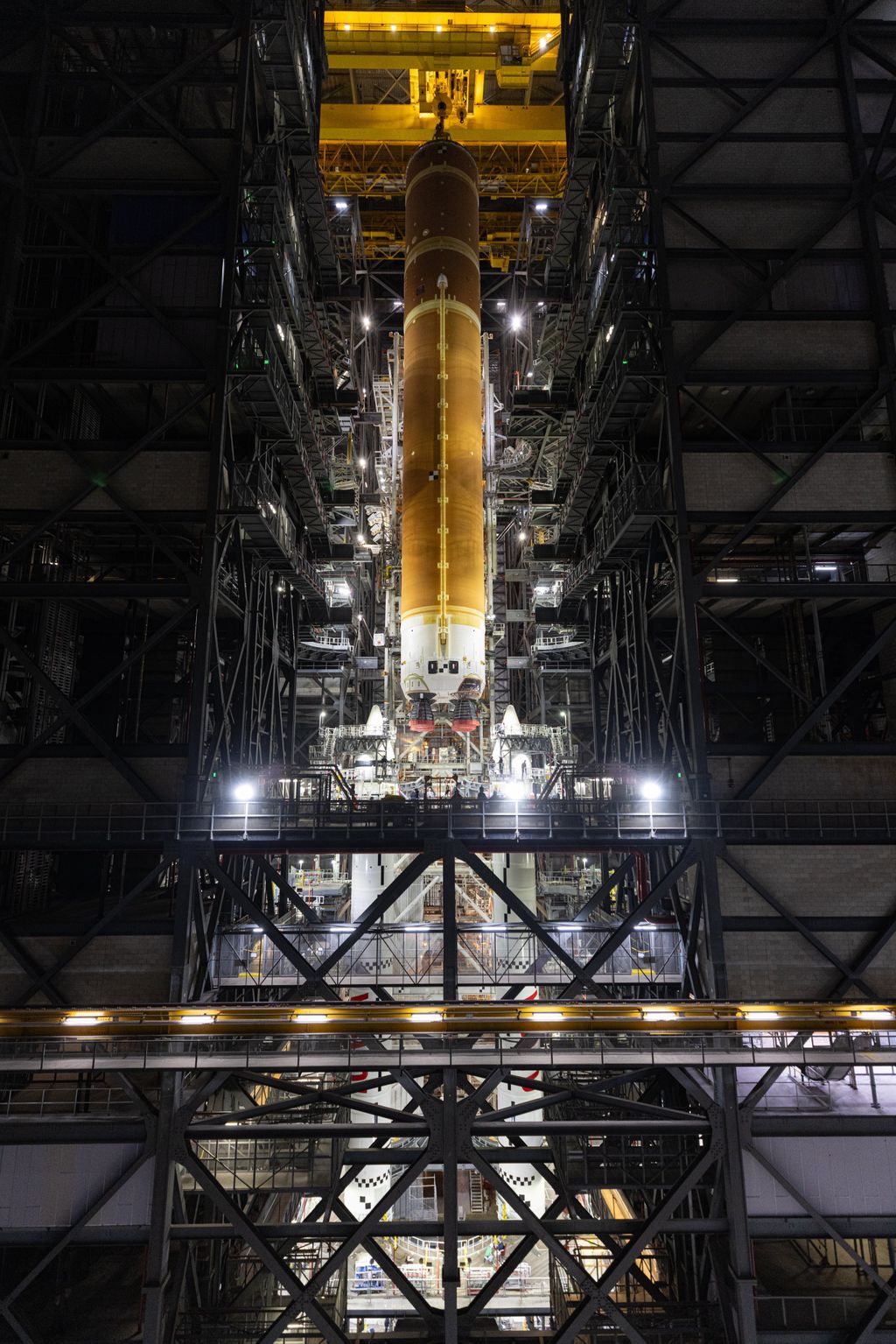 NASA begins stacking SLS rocket for Artemis 2 moon mission (photos) | Space