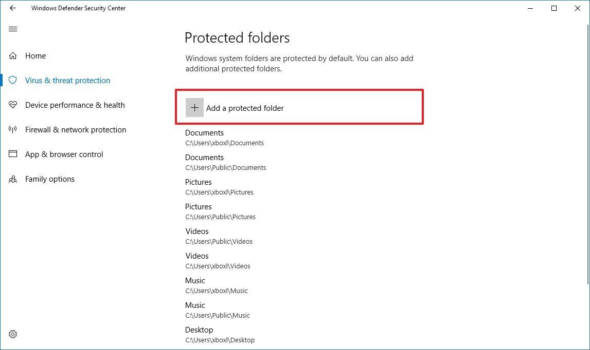 New Windows Defender Security Center features in Windows 10 Fall ...