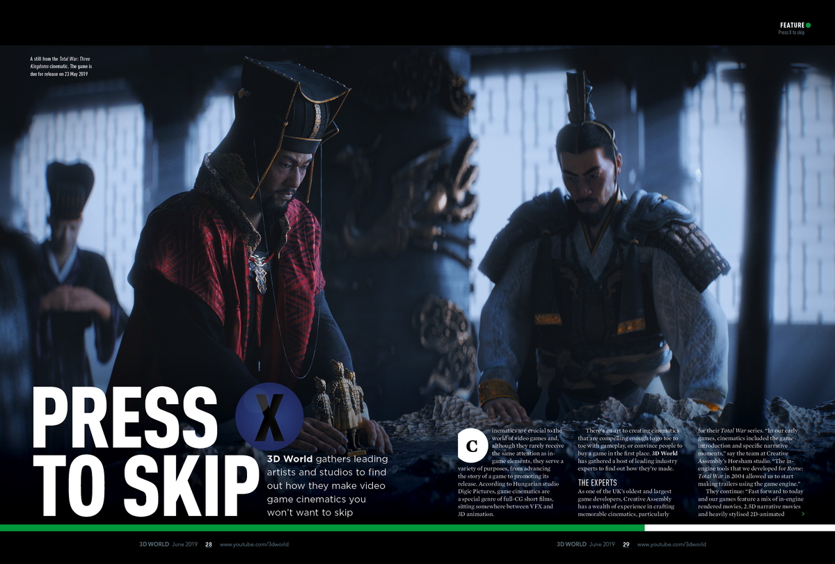 Master game cinematics with issue 247 of 3D World | Creative Bloq