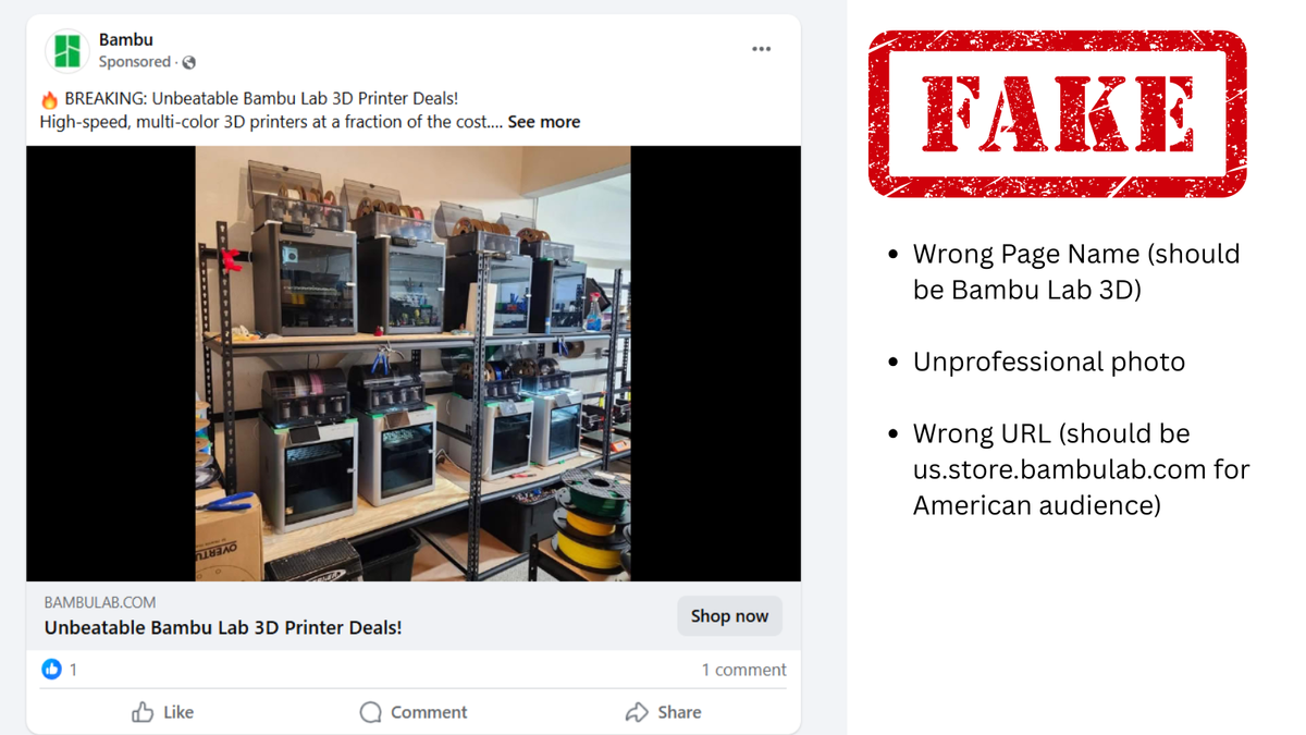 Scammers on Facebook try to ruin Bambu Lab’s big 3D printer sale — site has been rife with fake ...