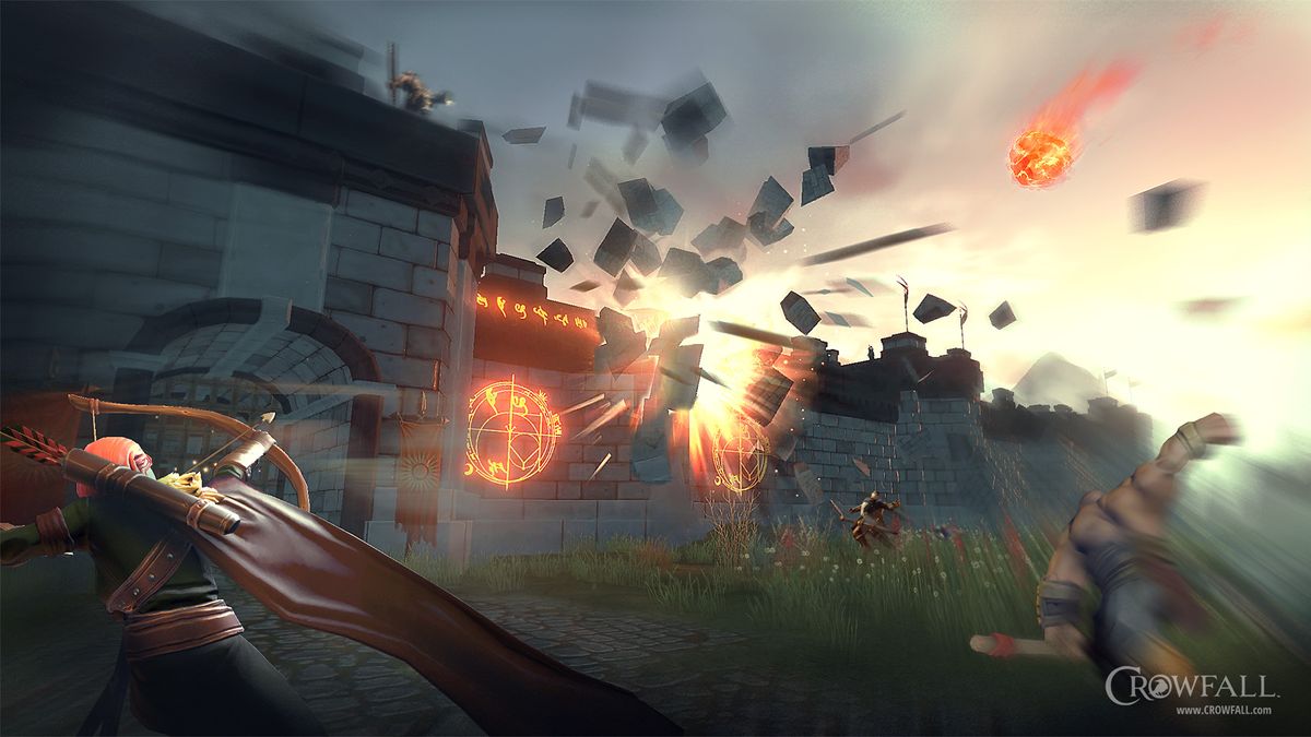 Watch a large-scale castle siege in upcoming MMO Crowfall | PC Gamer