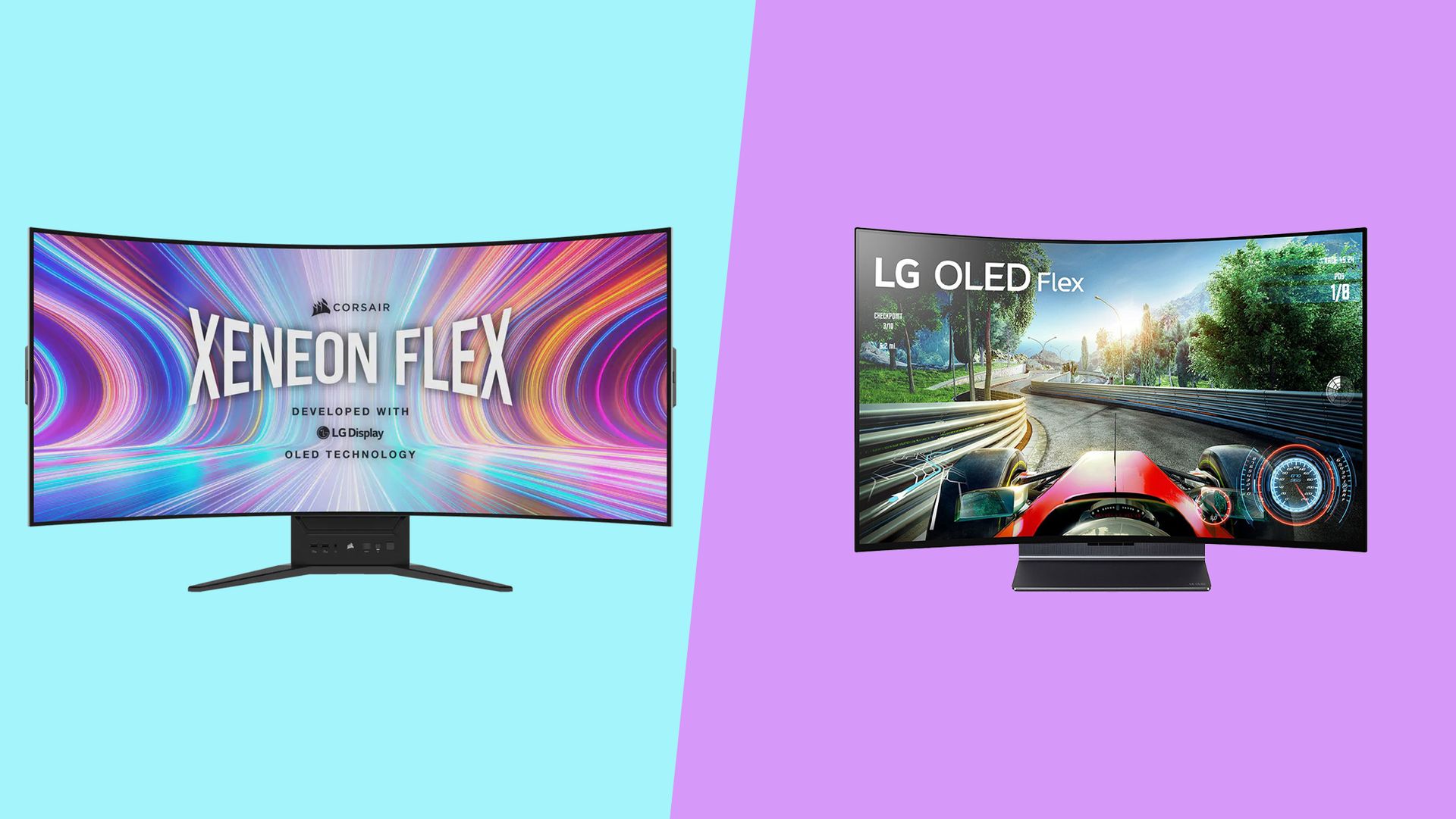 Corsair Xeneon Flex Vs Lg Oled Flex Battle Of The Bendable Gaming Monitors Techradar