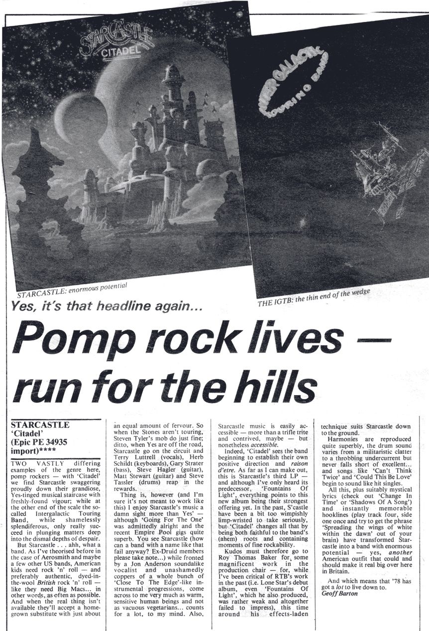 Keyboards and guitars engaged in mortal kombat: the story of Pomp Rock ...