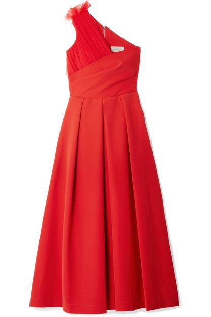 Kate Middleton Wears Red Preen Dress to the Royal Foundation Dinner and ...