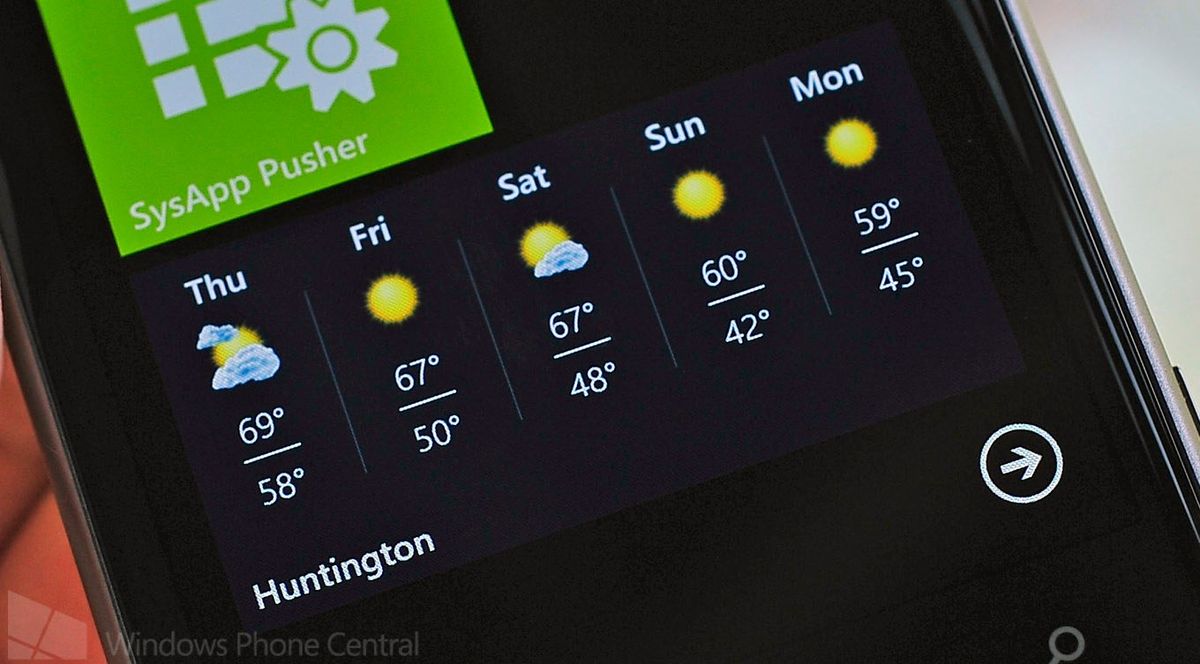 Bing Weather for Windows Phone 8 Version 2 gets lockscreen support and ...