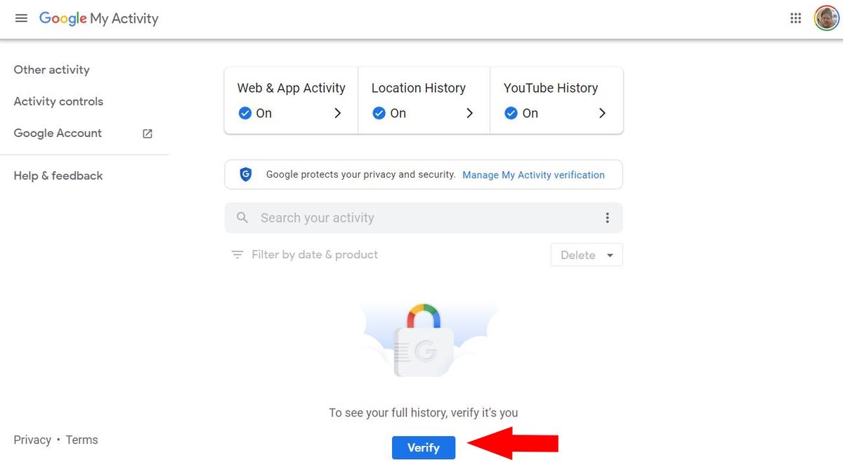How to protect your Google activity history with a password | Android ...