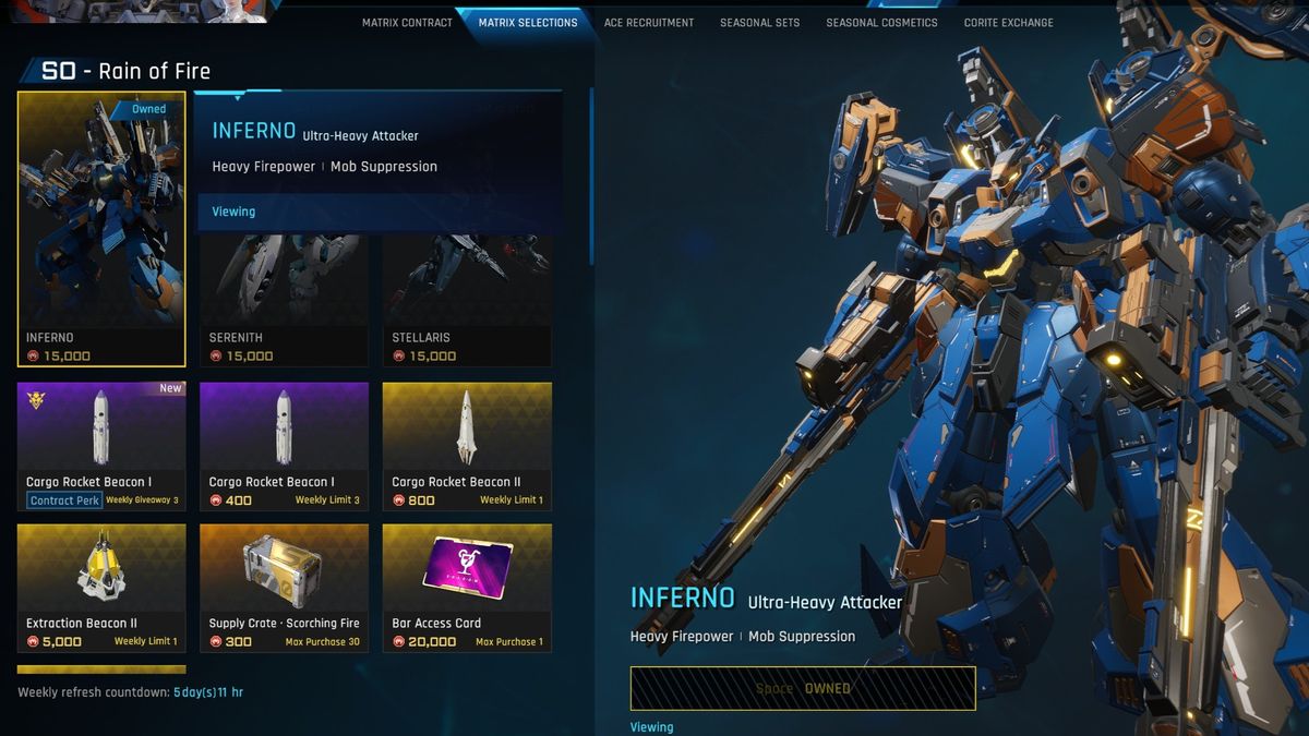 How to unlock Inferno, Serenith, and Stellaris in Mecha Break | PC Gamer