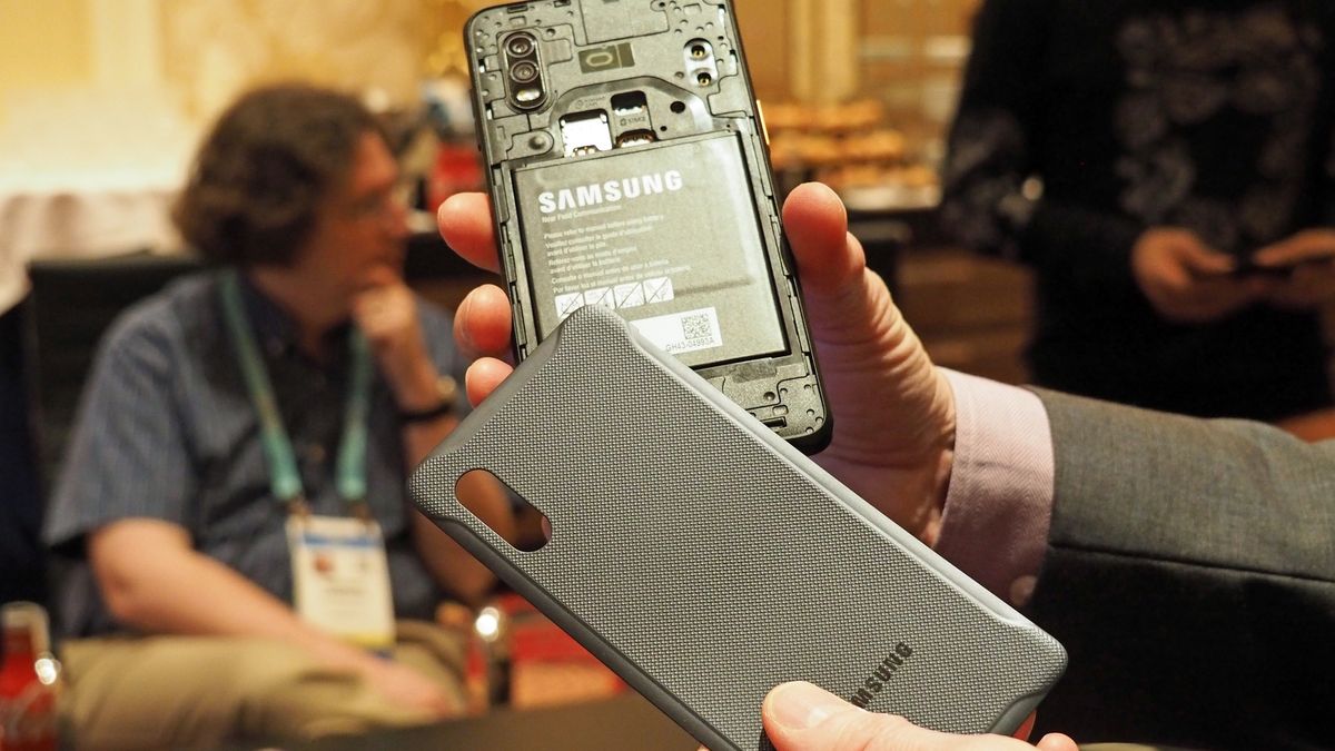 Samsung’s Galaxy XCover Pro is a $500 rugged phone with a removable ...