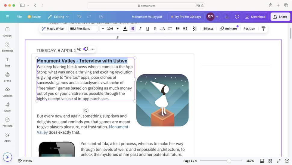 Canva PDF Editor review | TechRadar