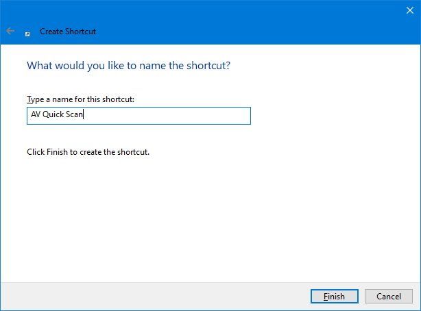 How to create shortcuts to start a Windows Defender scan on Windows 10 ...