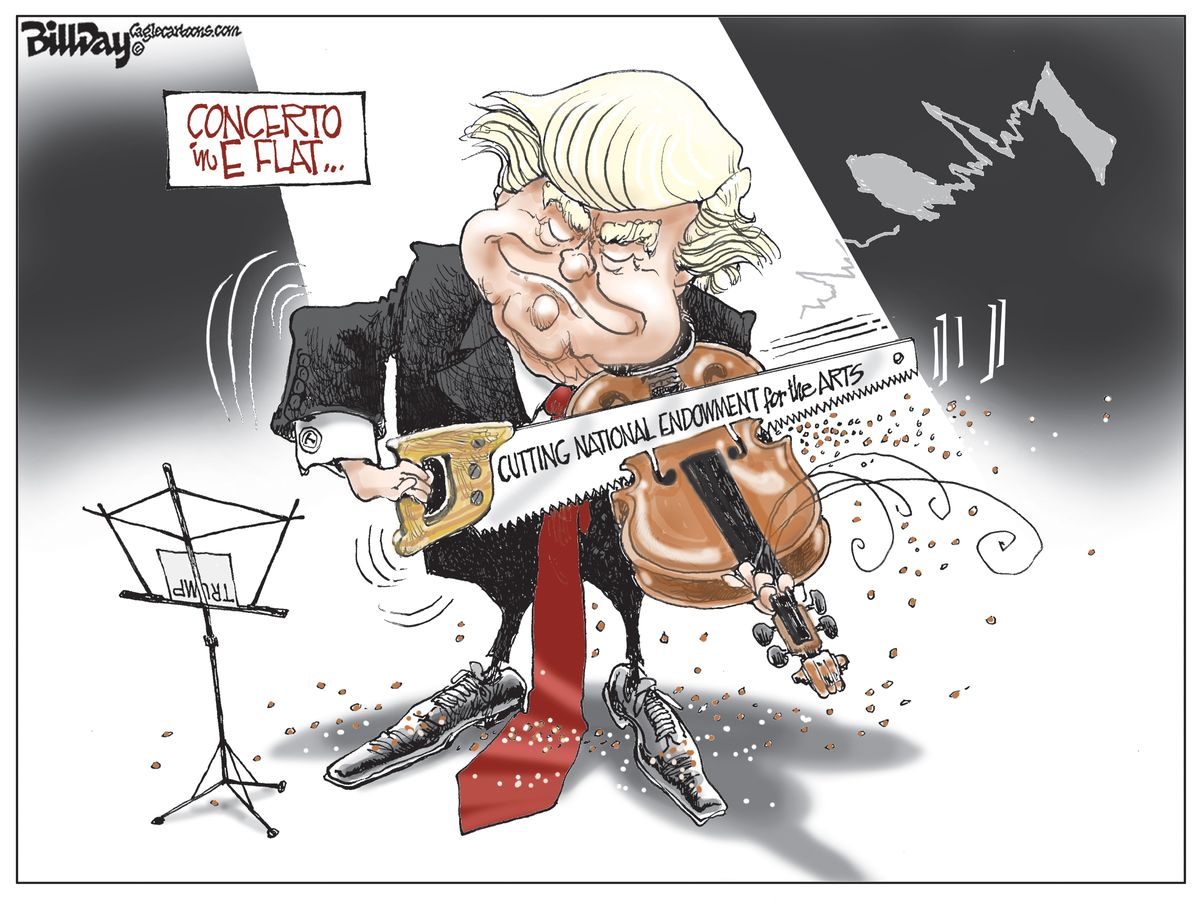 Political Cartoon U.S. Donald Trump Arts Endowment music | The Week