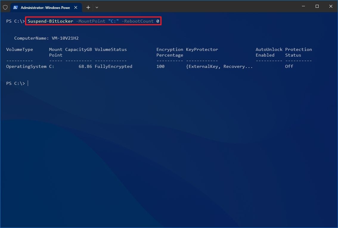 How to suspend BitLocker encryption to perform system changes on ...