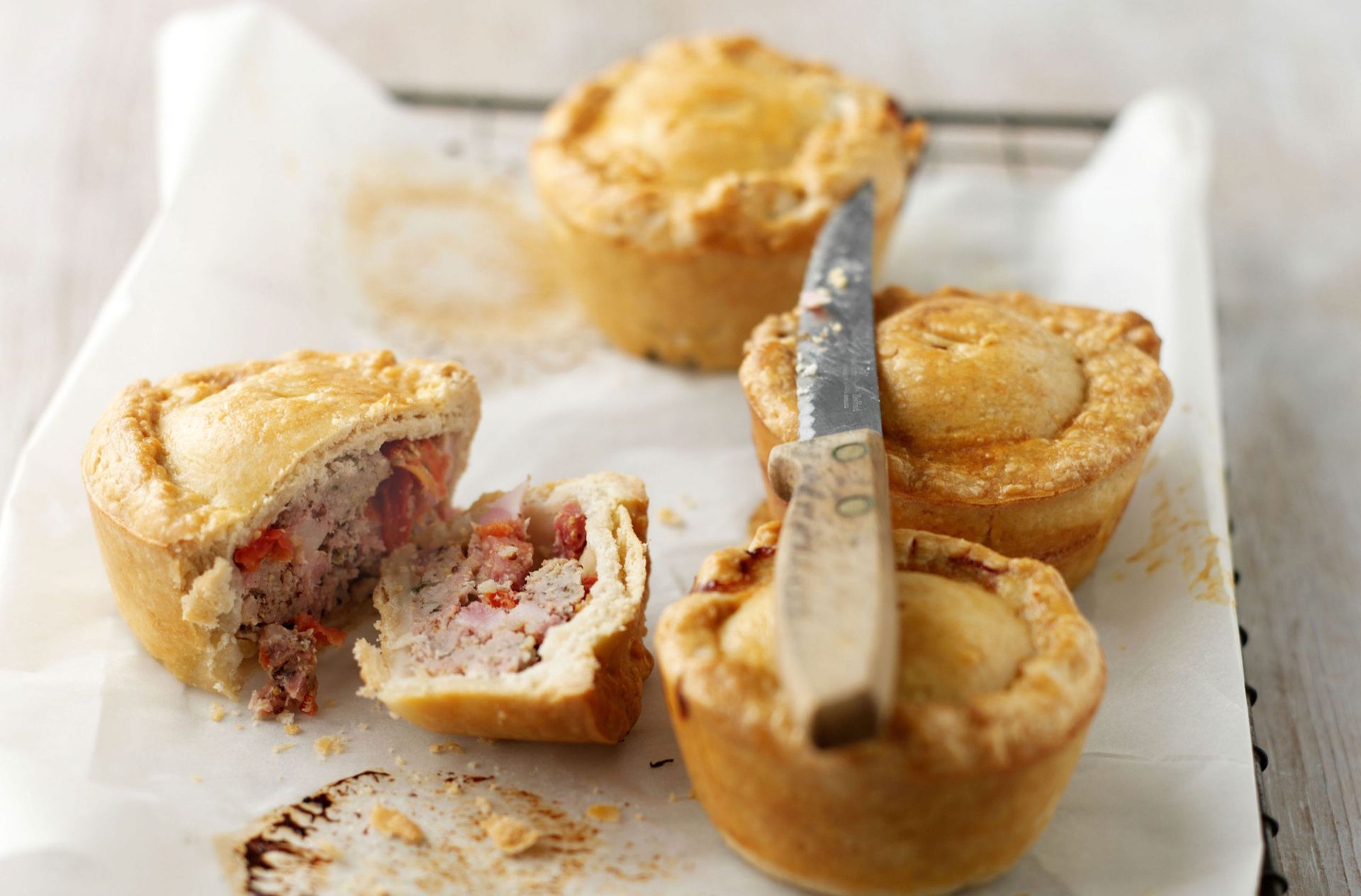 Sausage pies with bacon and mustard | Dinner Recipes | GoodtoKnow
