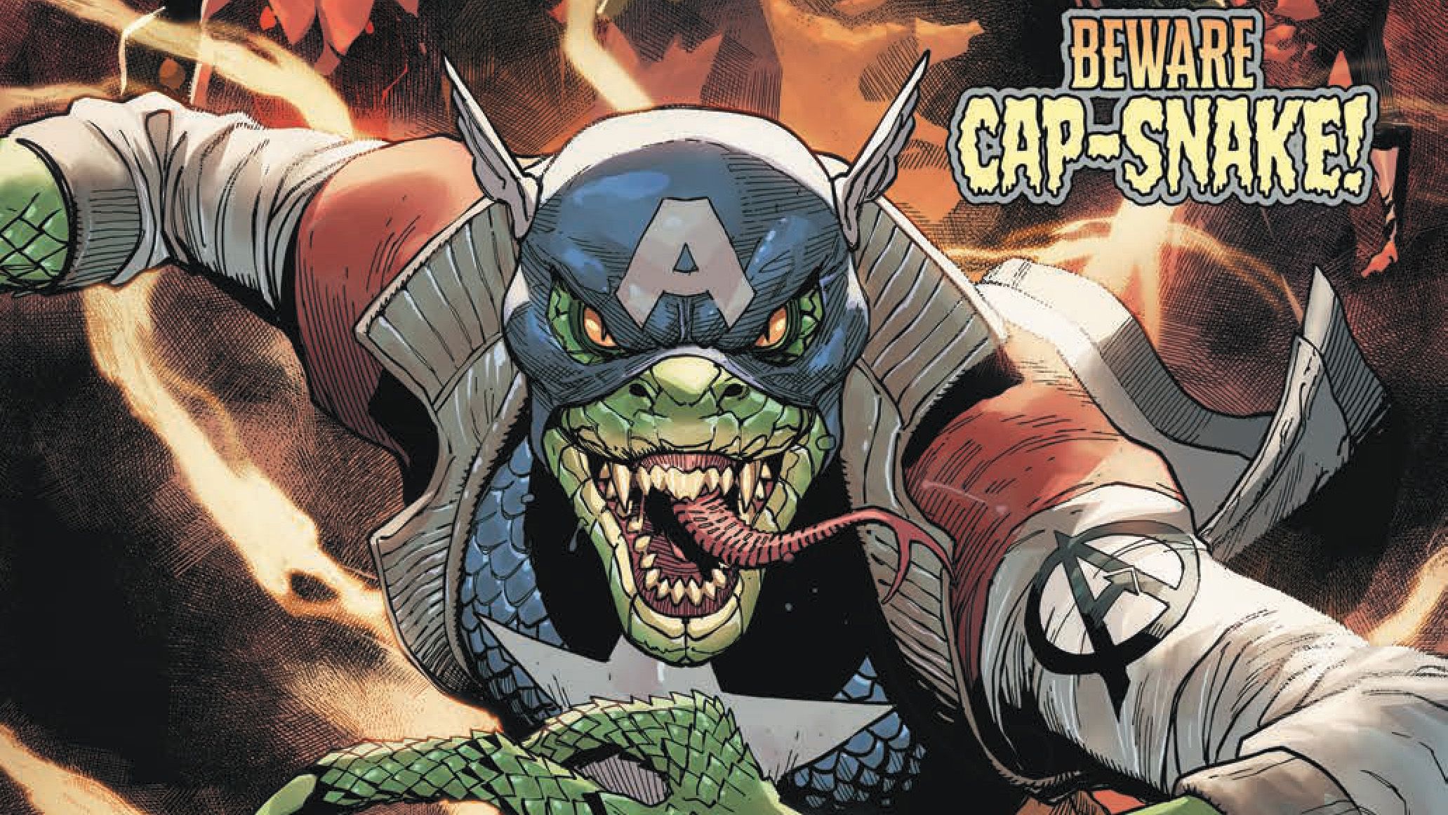 Steve Rogers is no more, now there is only Cap-Snake! Check out a first ...