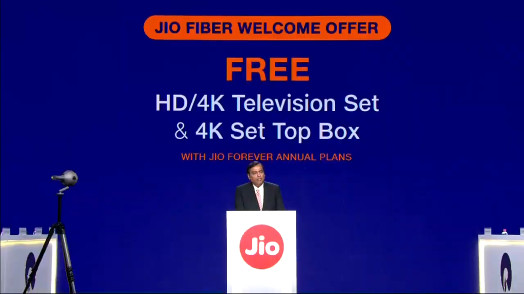 Reliance Jio Fiber with broadband speeds upto 1Gbps to be commercially ...