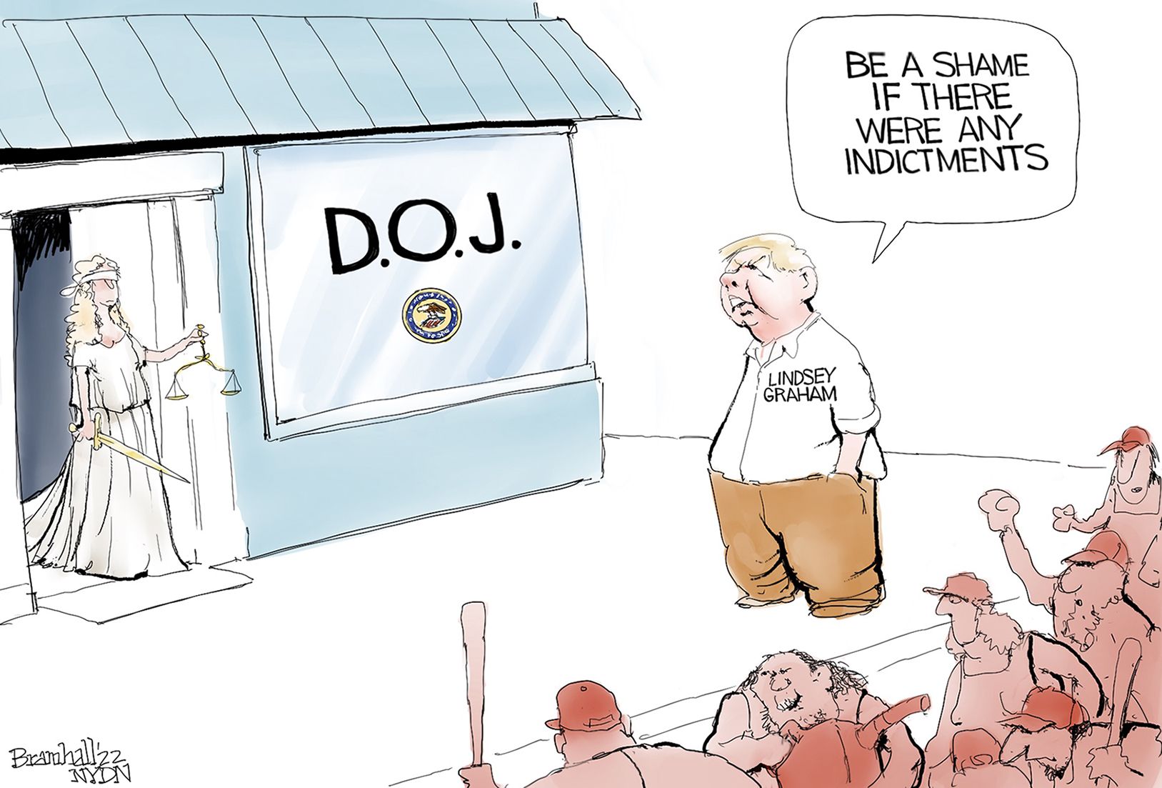 5 scathing cartoons about Lindsey Graham's 'rioting in the streets ...