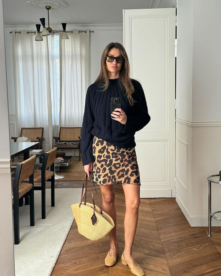 4 Leopard-Print Skirt Outfits I'm Downright Living in This Autumn | Who What Wear
